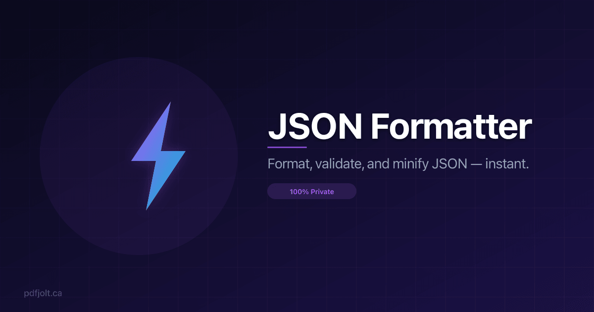 JSON Formatter Online Free — PDFJolt